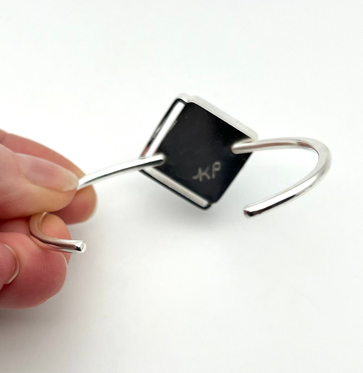 Offset Diamond Shape Cuff Bracelet in Blue and Turquoise – Kristin ...